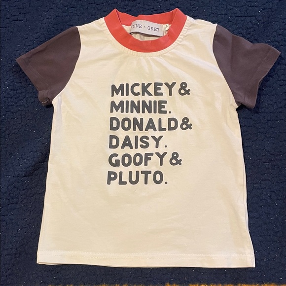 june + grey | Shirts & Tops | June Grey Kids Disney Character Tee Cream ...